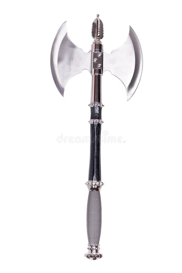 Double axe stock image. Image of iron, fantasy, weapon - 24536557