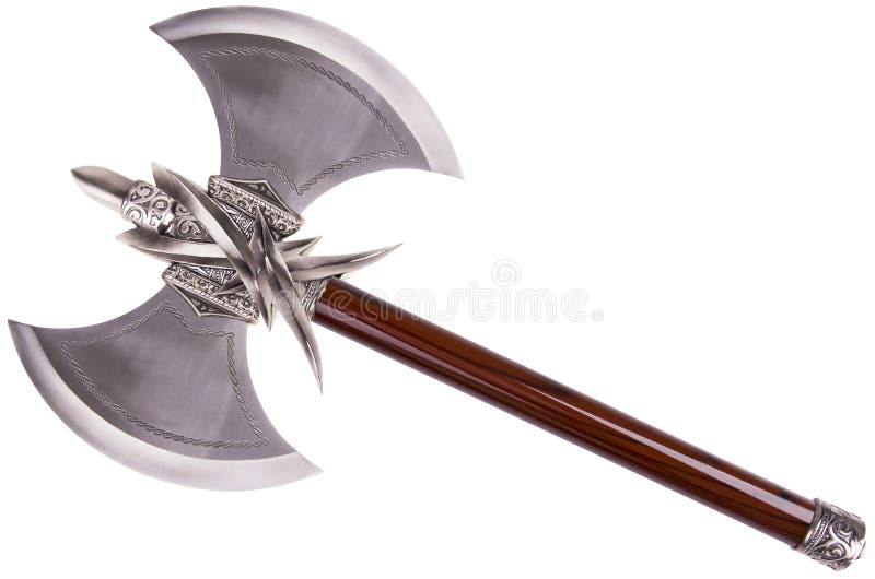Double axe stock image. Image of iron, fantasy, weapon - 24536557
