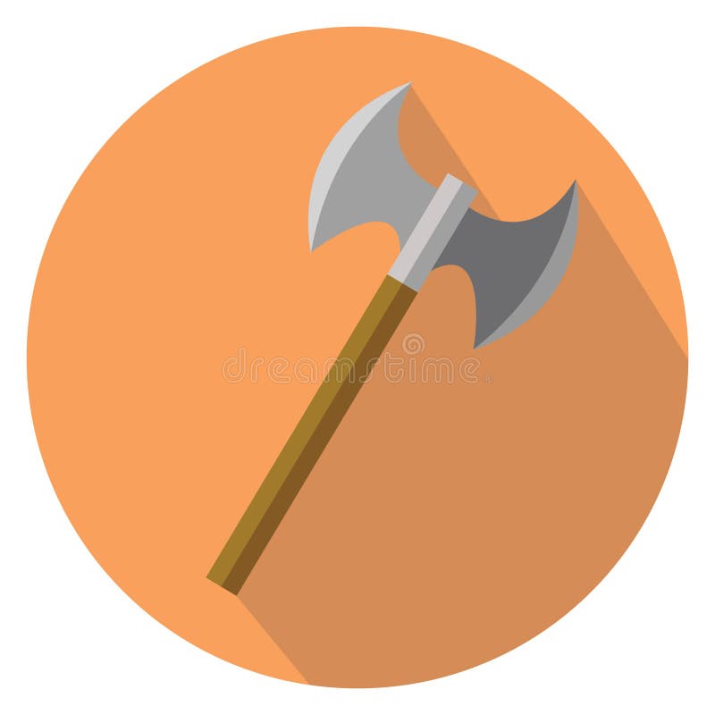 Double Axe. Vector Illustration Decorative Design Stock Vector ...