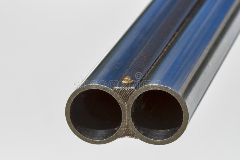 Double-barreled Old Shotgun Macro Stock Image - Image of chasing, steel ...