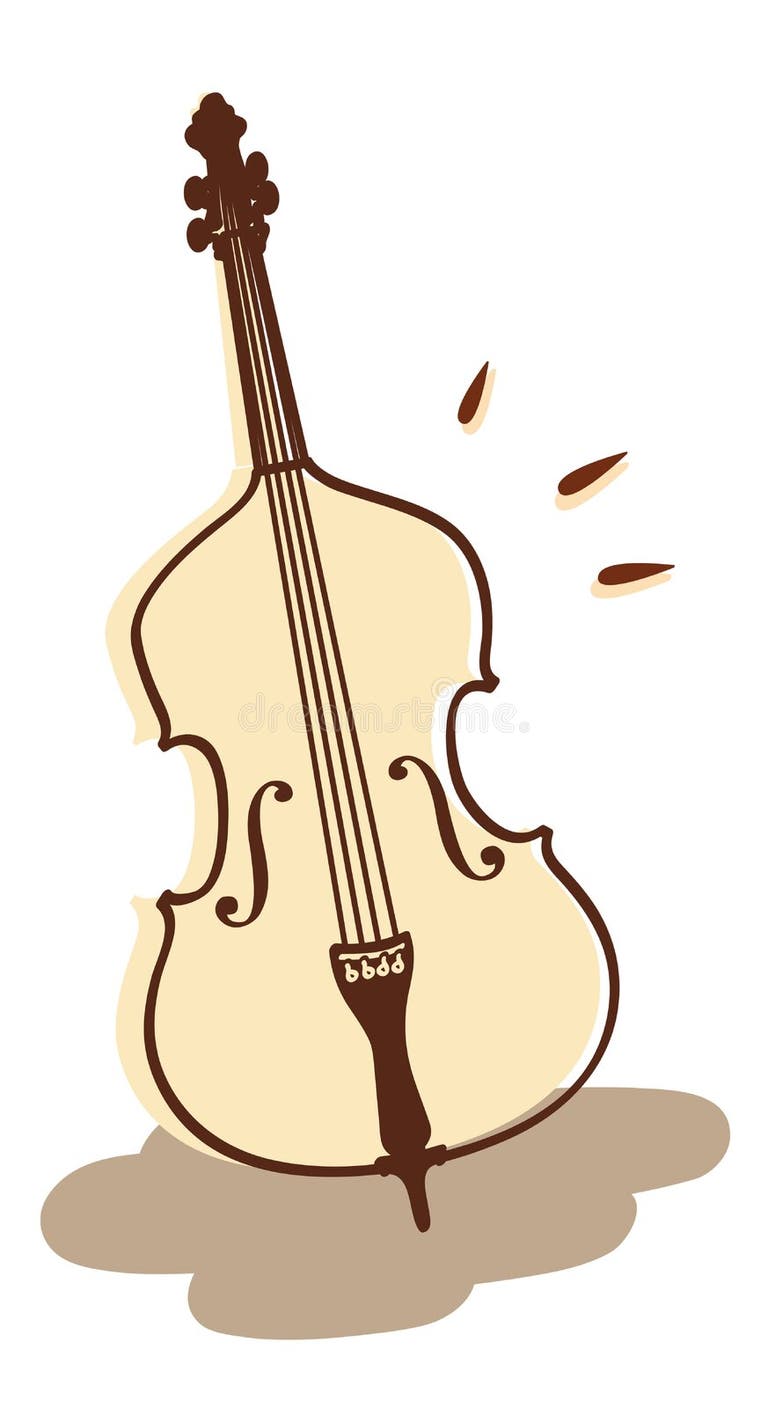 Vintage Double Bass Musical Instrument Stock Illustrations – 775 ...