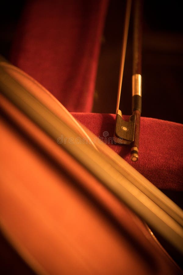Double bass and bow stock image. Image of violin, acoustic - 150505563