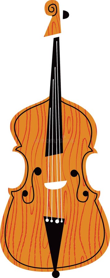 Bass - musical instrument stock illustration. Illustration of realistic ...