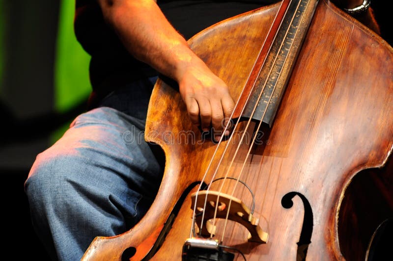Double Bass Player - Classic Jazz Stock Image - Image of composition ...