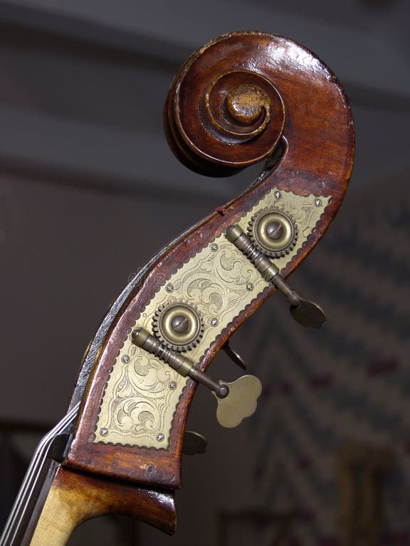 Double-Bass Scroll stock image. Image of plate, side, contra - 1823195
