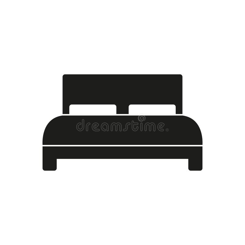 Double Bed Icon. Simple Vector Illustration Stock Vector - Illustration ...