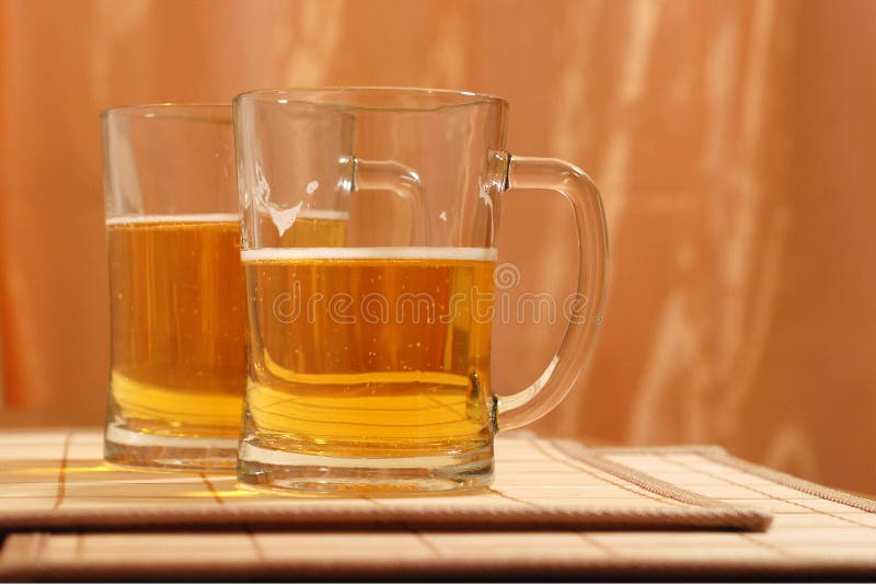 Double beer stock image. Image of glass, double, friend - 5339837