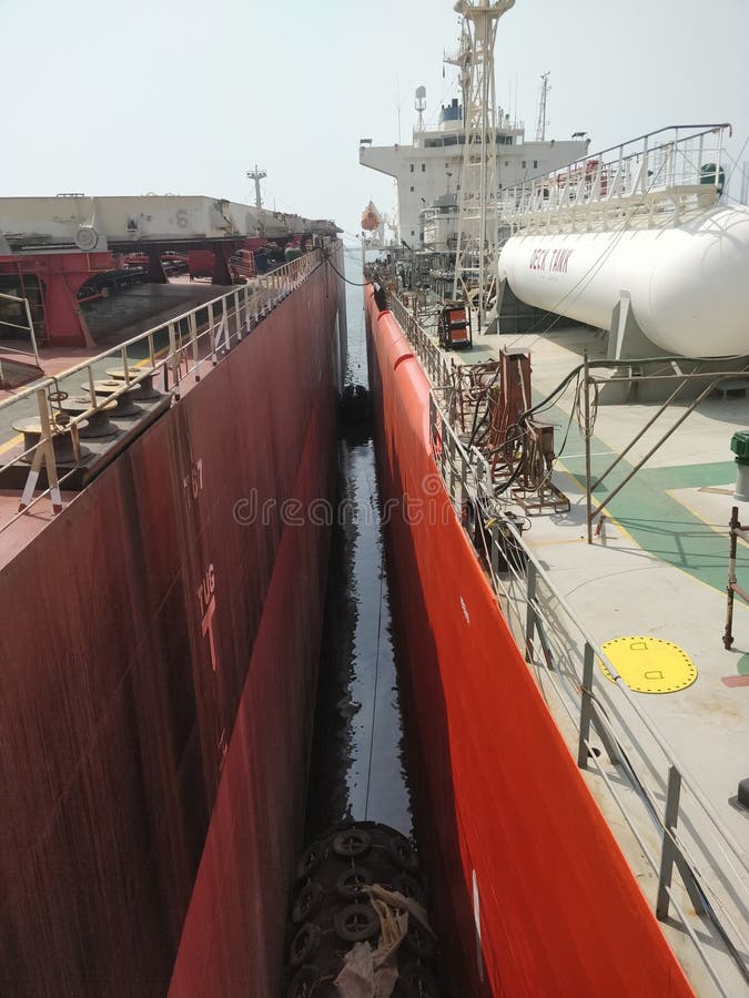 Double Berthing of Two Big Ships Stock Photo - Image of dock, ferry ...