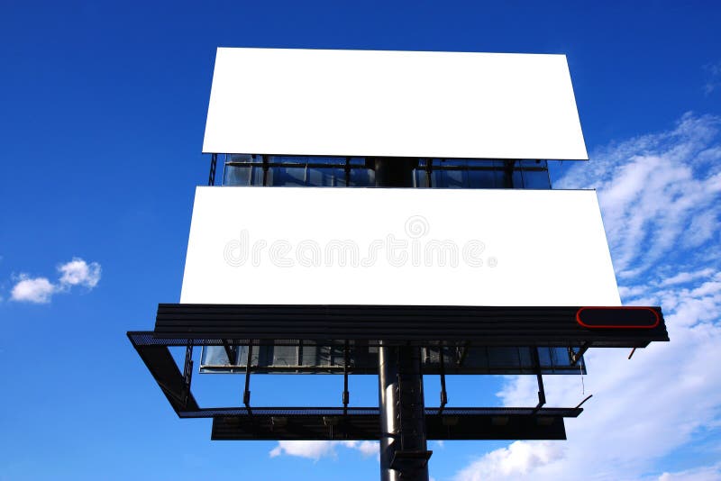 Double Big Outdoor Advertisement Billboard Stock Image - Image of ...