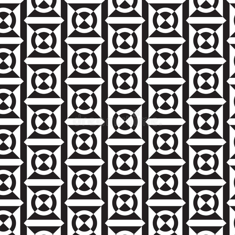 Double Black White Triangles Square Pattern Background Stock ...