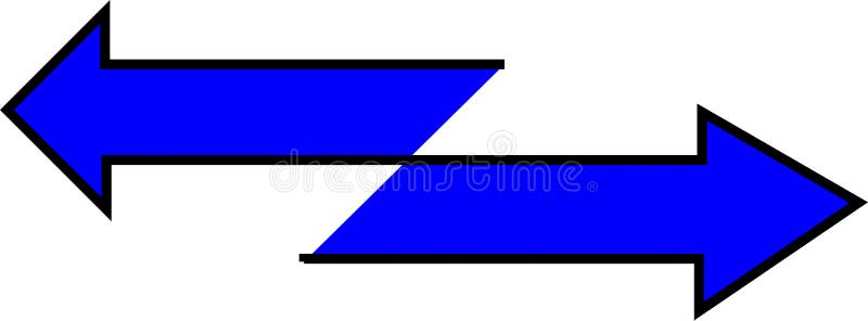 Double Red Arrows Pointing in Both Directions Stock Illustration ...