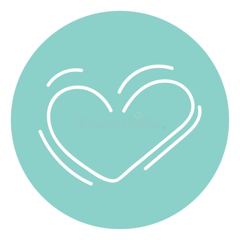 Double blue heart, icon stock vector. Illustration of repeat - 259785569