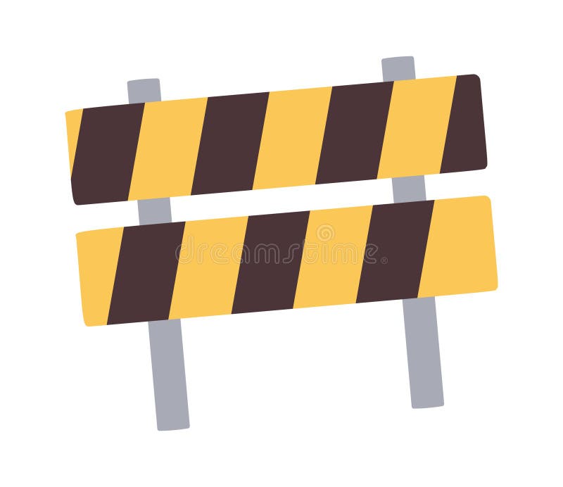 Double Board Barrier Hand Drawn Stock Vector - Illustration of border ...