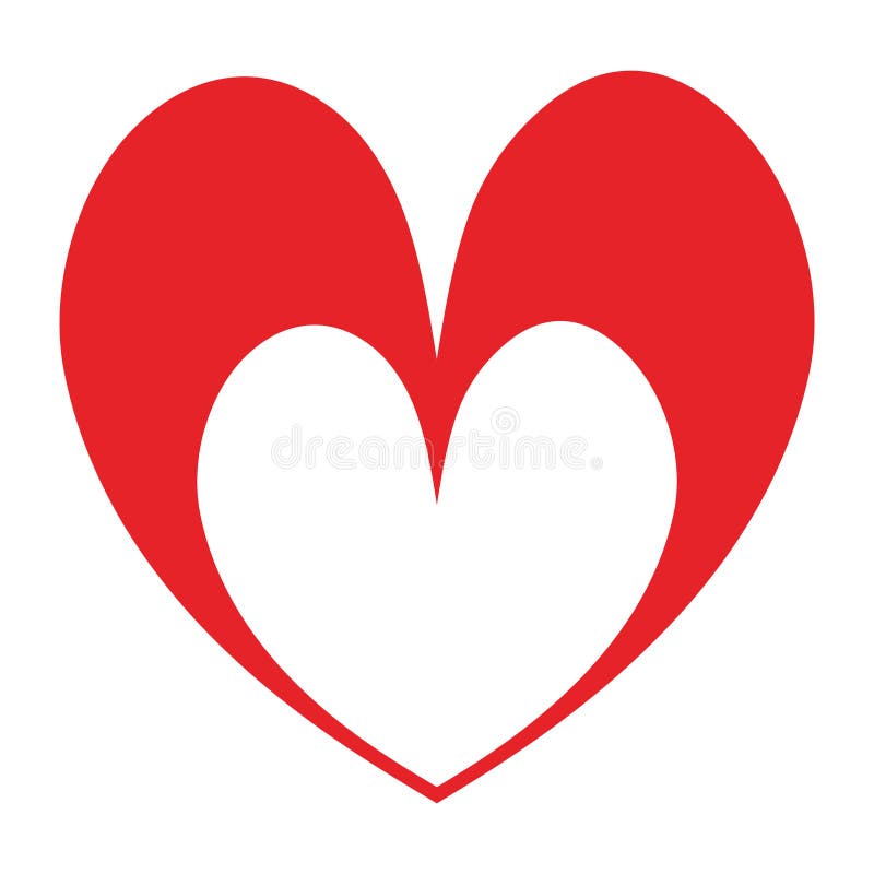 Bold Red Heart Icon Design stock vector. Illustration of bold - 356831081