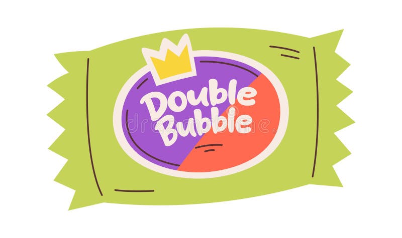 Double Bubble Gum stock vector. Illustration of fresh - 278747570
