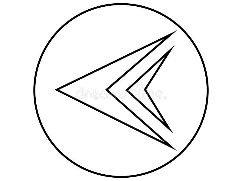 Double Bullet Arrow with Circle Stock Illustration - Illustration of ...