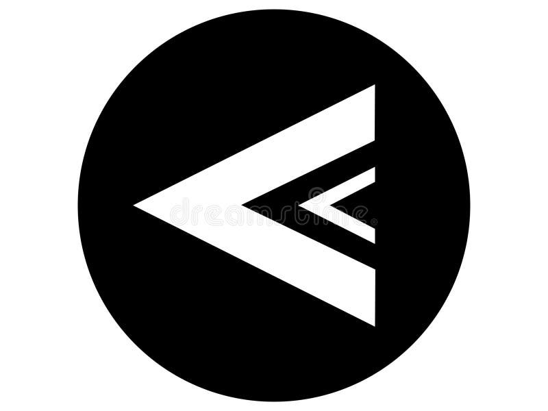 Double Bullet Arrow with Circle Stock Illustration - Illustration of ...