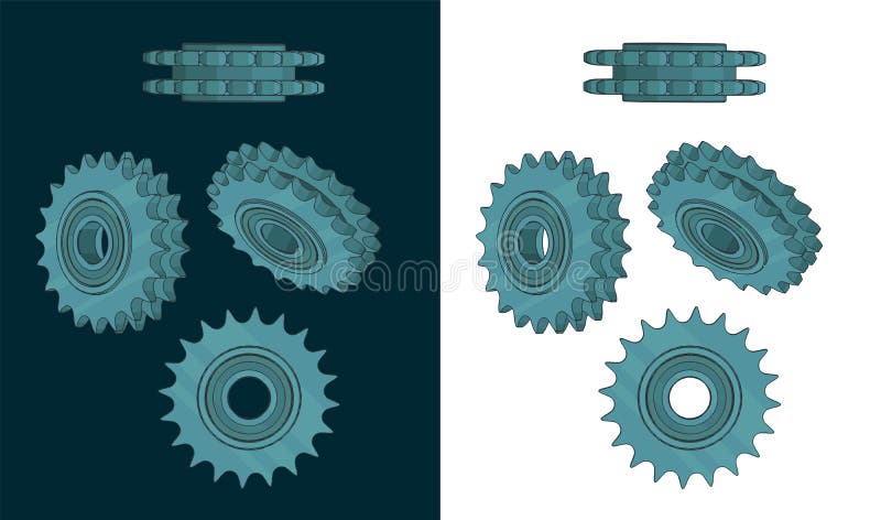 Sprocket Blueprints Stock Illustrations – 61 Sprocket Blueprints Stock ...