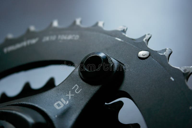 Double Chainring of Mountain Bike Stock Image - Image of equipment ...