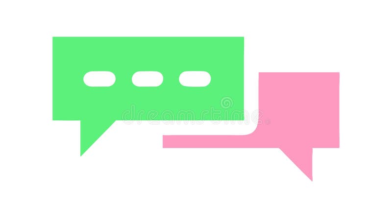 Double Chat Bubbles Icon for Communication Dialogue, Vector Design ...