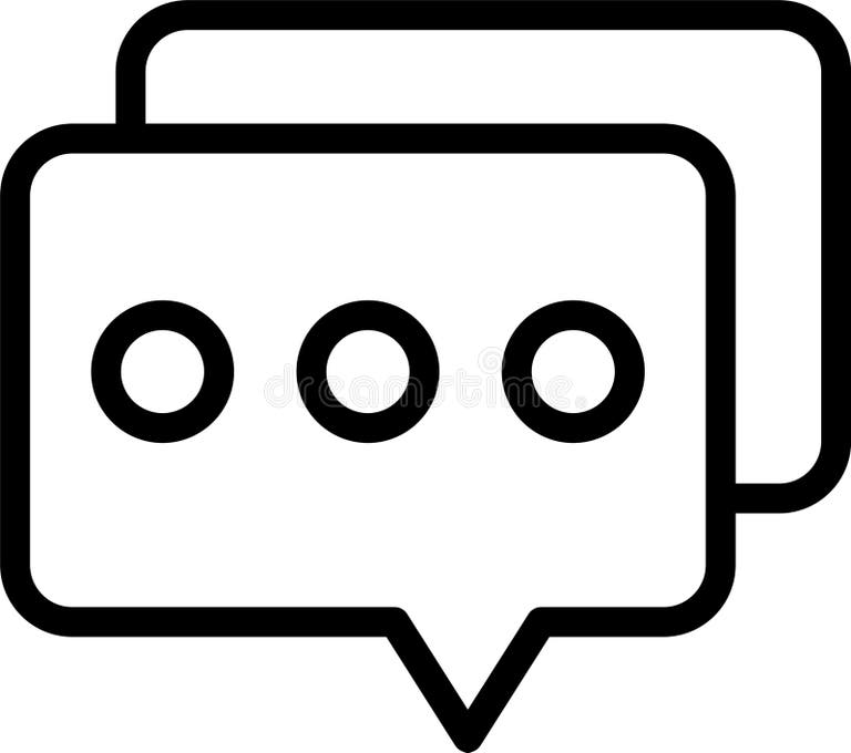 Double Chat Vector Icon stock illustration. Illustration of reply ...