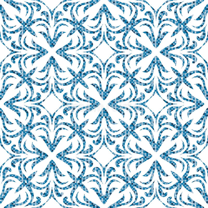 Double Check Seamless Design in Blue Colour Stock Vector - Illustration ...