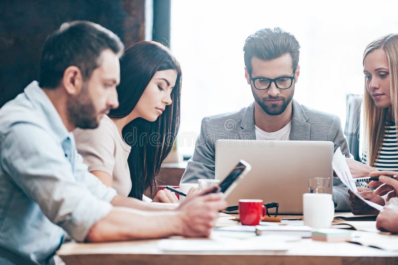 Double-checking All the Documents. Stock Photo - Image of adult ...