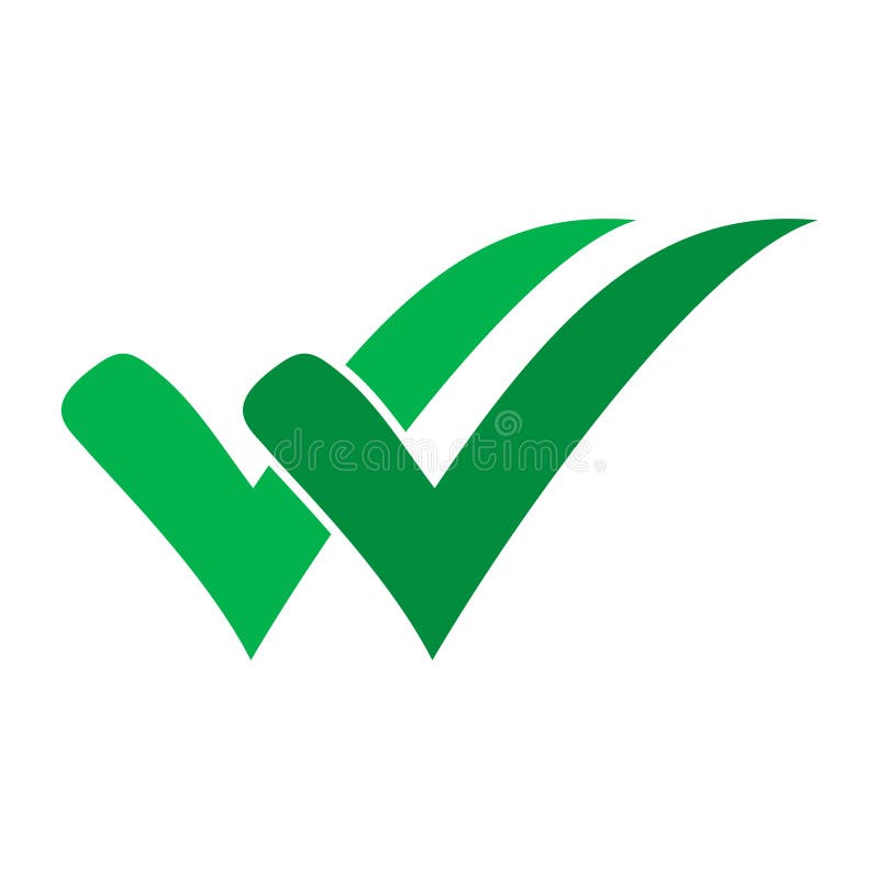 Double Checking Icon. Green Double Tick, Check Mark. Flat Done Sticker ...