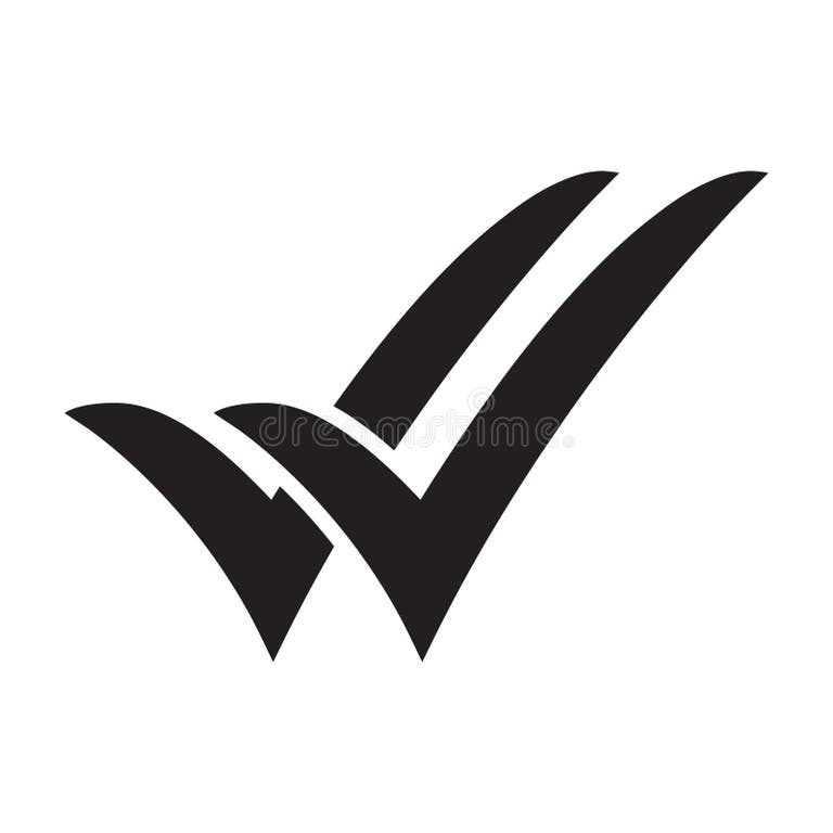 Double Checking Icon, Double Tick, Check Mark. Flat Done Sticker Icon ...