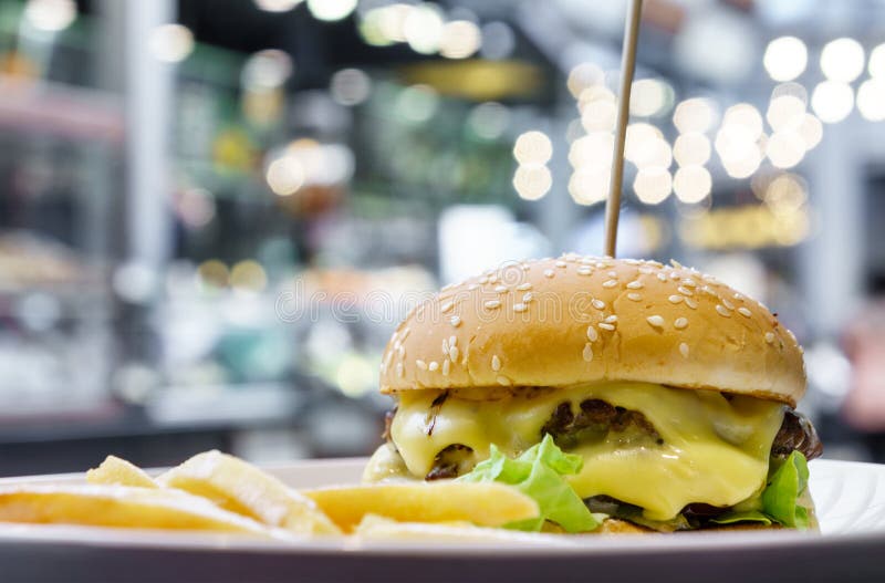 Double Cheese Burger stock image. Image of background - 6992367