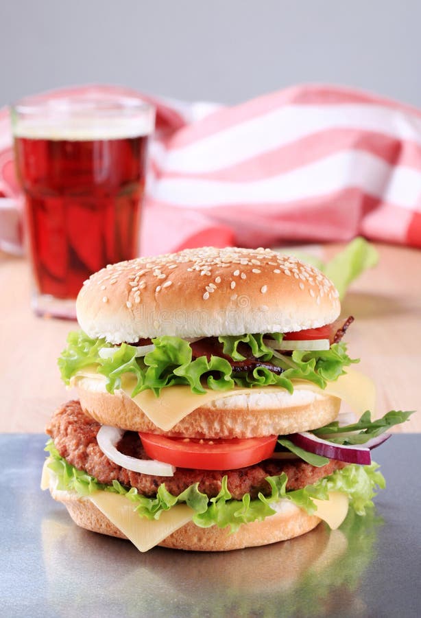 Double cheeseburger stock photo. Image of double, food - 23890220