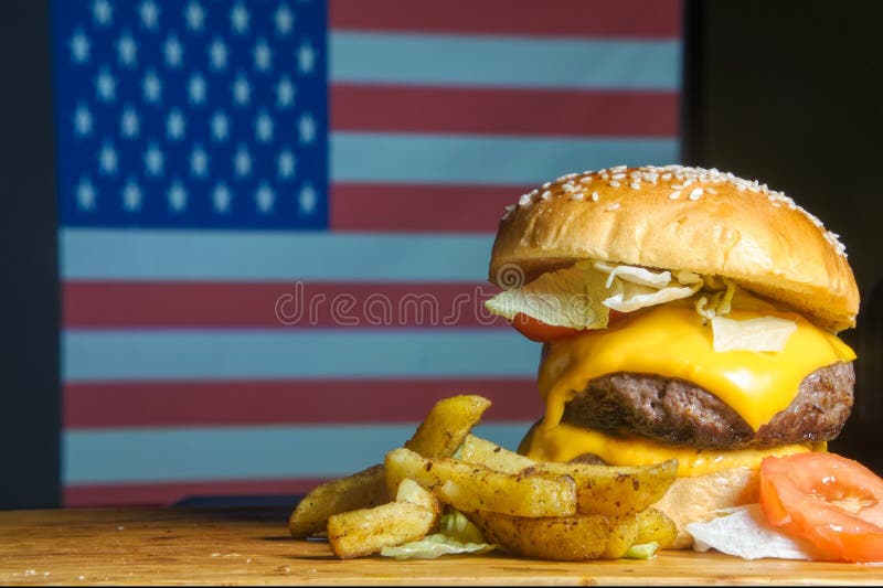 Double cheeseburger stock photo. Image of fries, mcdonalds - 300476252