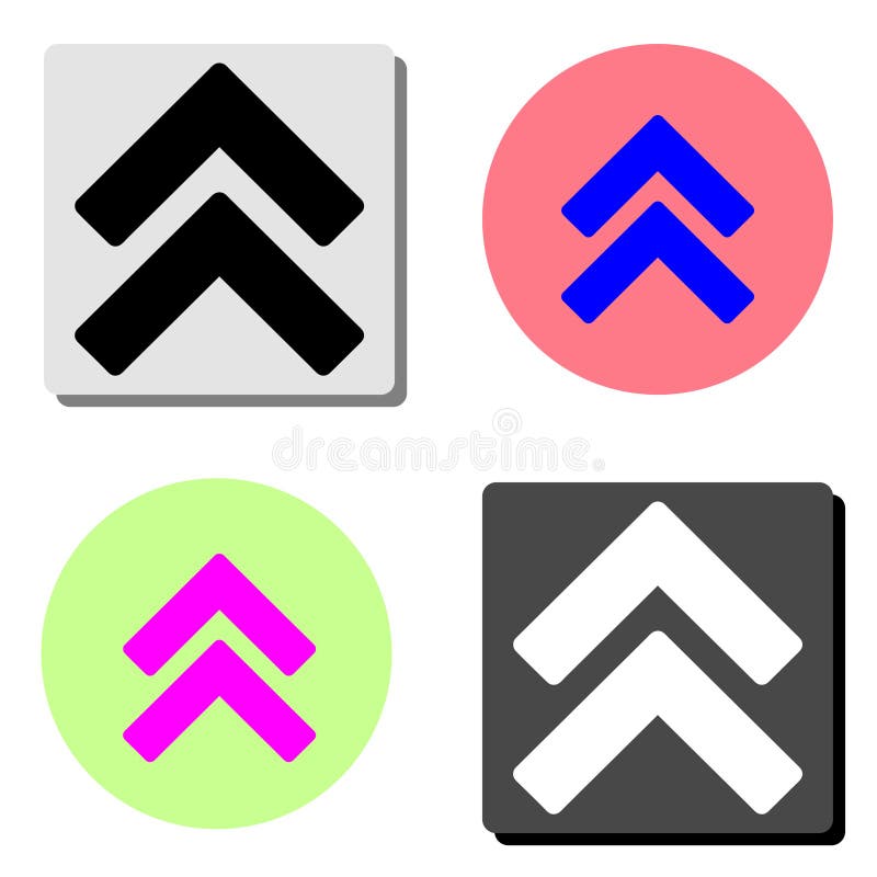 Double Chevron Arrow. Flat Vector Icon Stock Vector - Illustration of ...