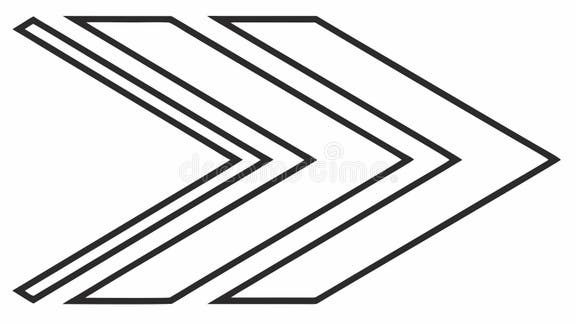 Double Chevron Arrow Icon, Forward Progress, Vector Design Generative ...