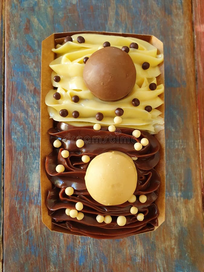 Double chocolate cake stock image. Image of dessert - 179632785