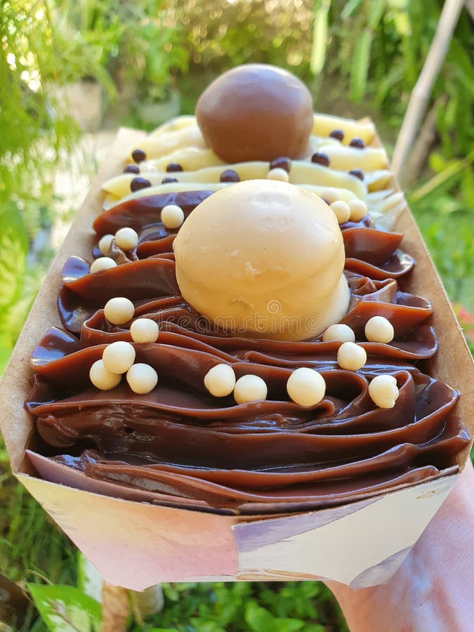 Double chocolate cake stock image. Image of sweetness - 179632831