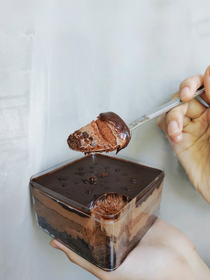 Double Chocolate Dessert Box Stock Photo - Image of meal, baking: 200188602
