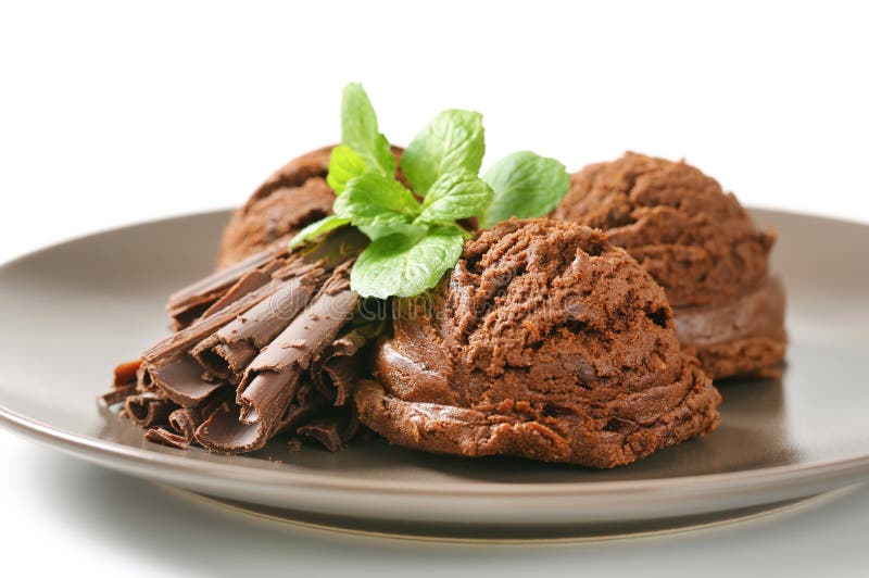 Double chocolate ice cream stock photo. Image of dark - 39368646