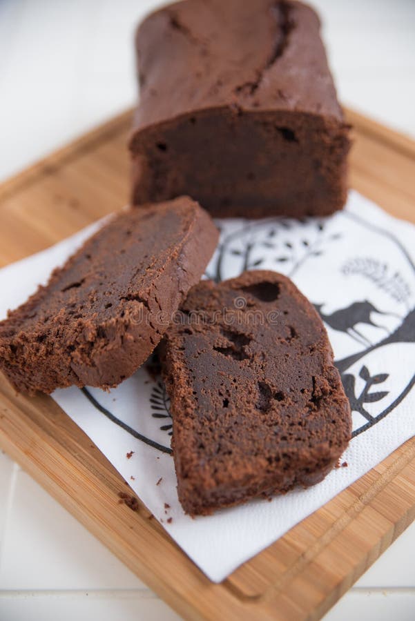 Double chocolate loaf cake stock photo. Image of dessert - 47382002