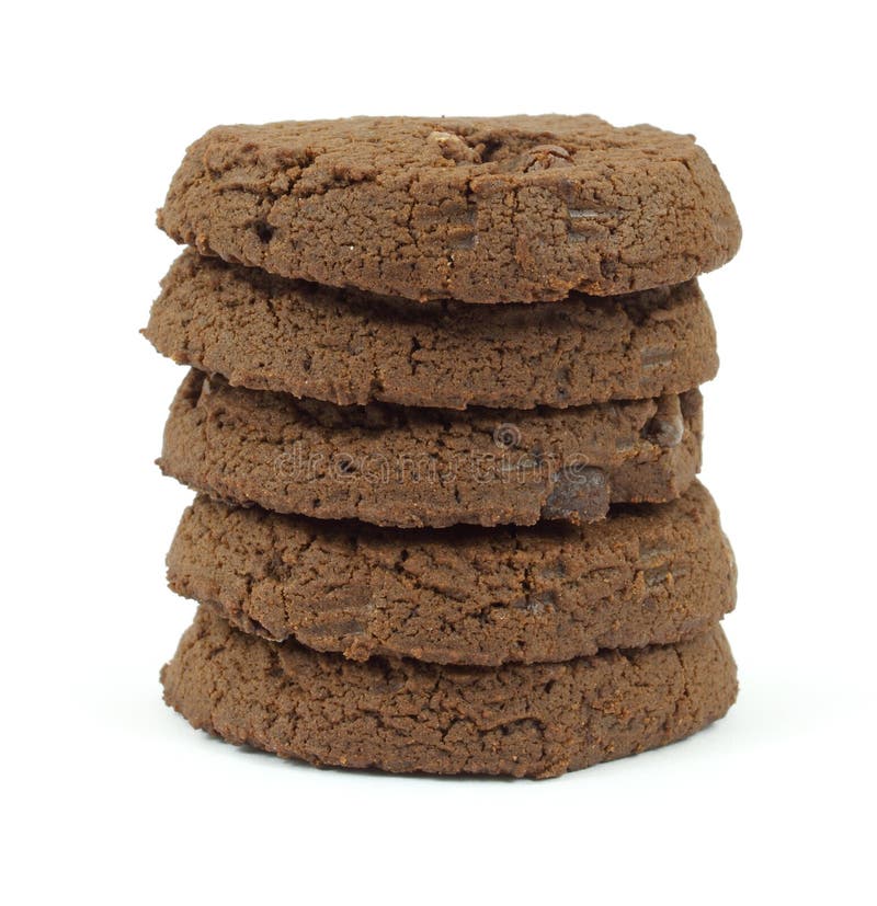Double Chocolate Sugar Free Cookies Stack Stock Image - Image of ...