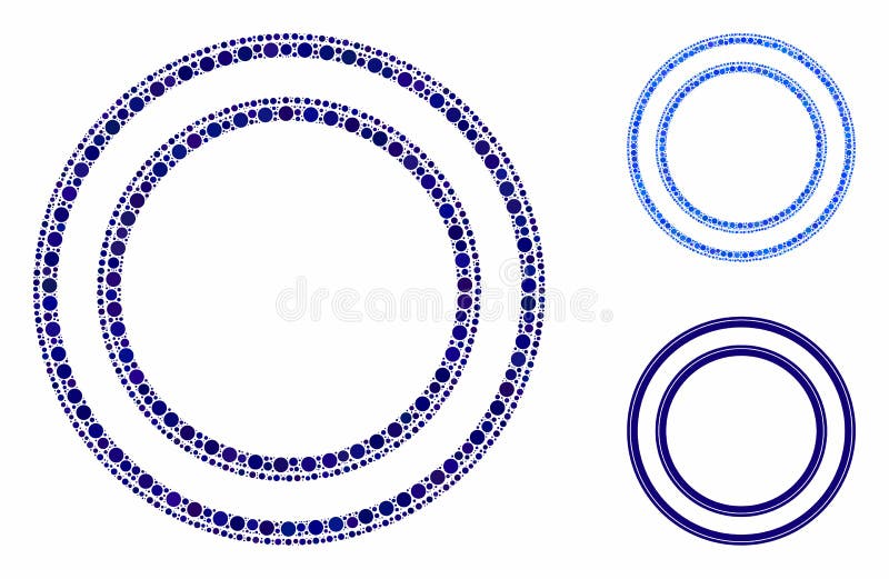 Double Circle Frame Composition Icon of Circles Stock Illustration ...