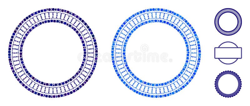 Double Circle Frame Mosaic Icon of Circles Stock Vector - Illustration ...