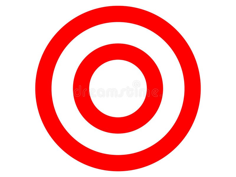 Double circle icon (red) stock vector. Illustration of approved - 353442751