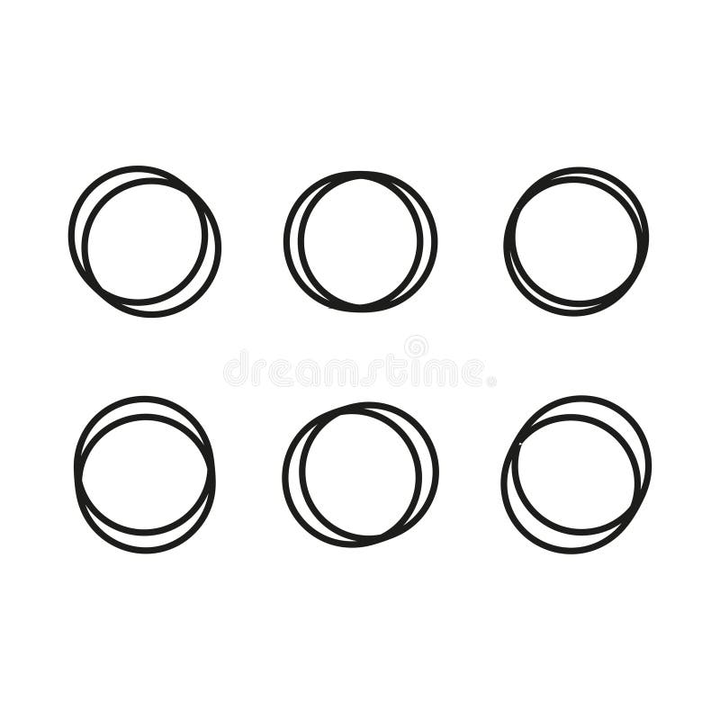 Double Circle Icon. Vector Ring Shapes. Outline Abstract Elements ...