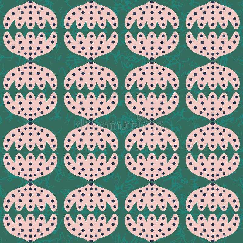 A Double Shells Seamless Vector Pattern Stock Vector - Illustration of ...