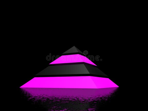 Double color pyramid stock illustration. Illustration of magenta - 4569799