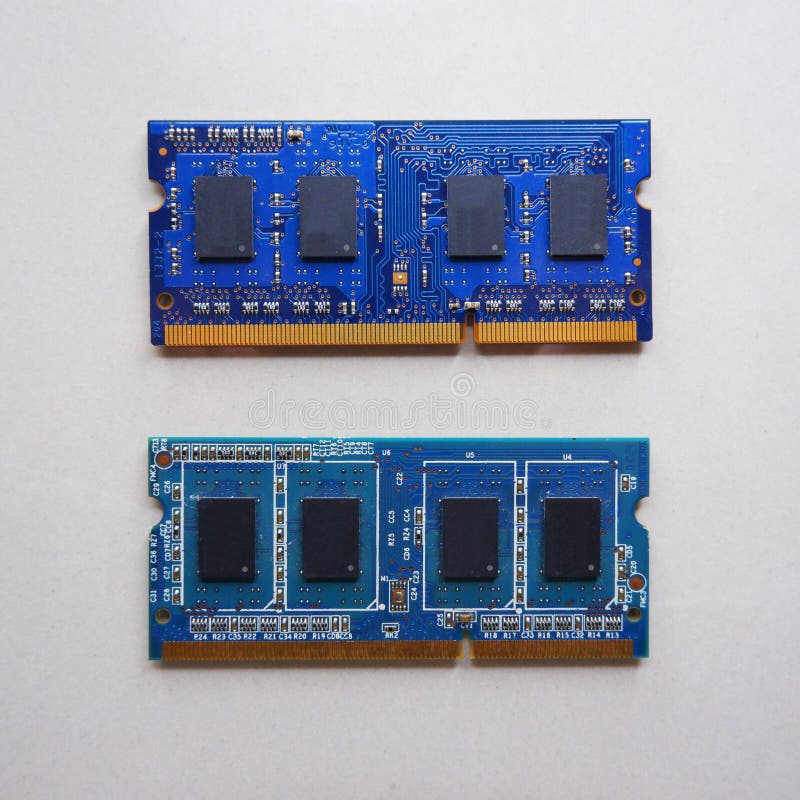 Double Computer Random Access Memory on the Desk Stock Image - Image of ...