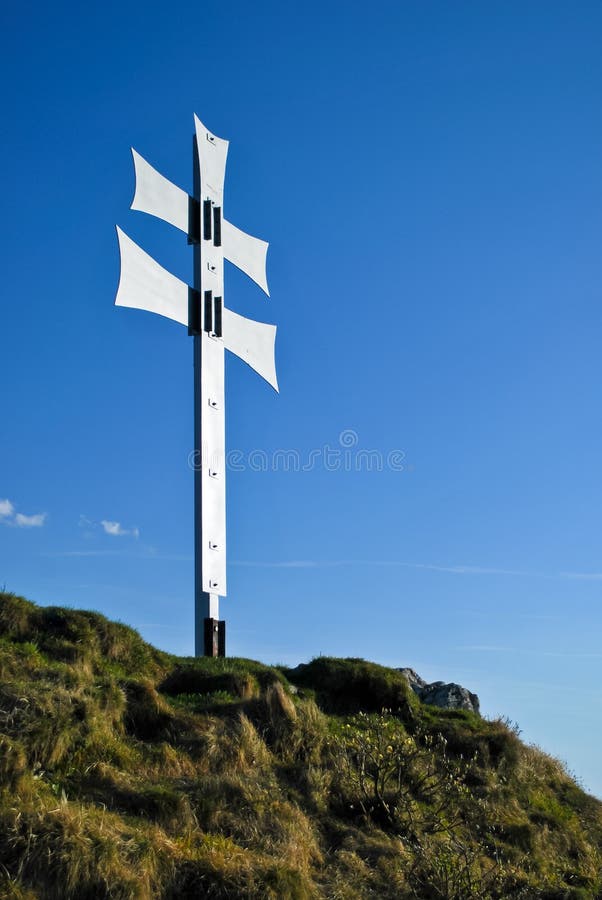Double Cross on the Main Facade Stock Image - Image of canet, flower ...