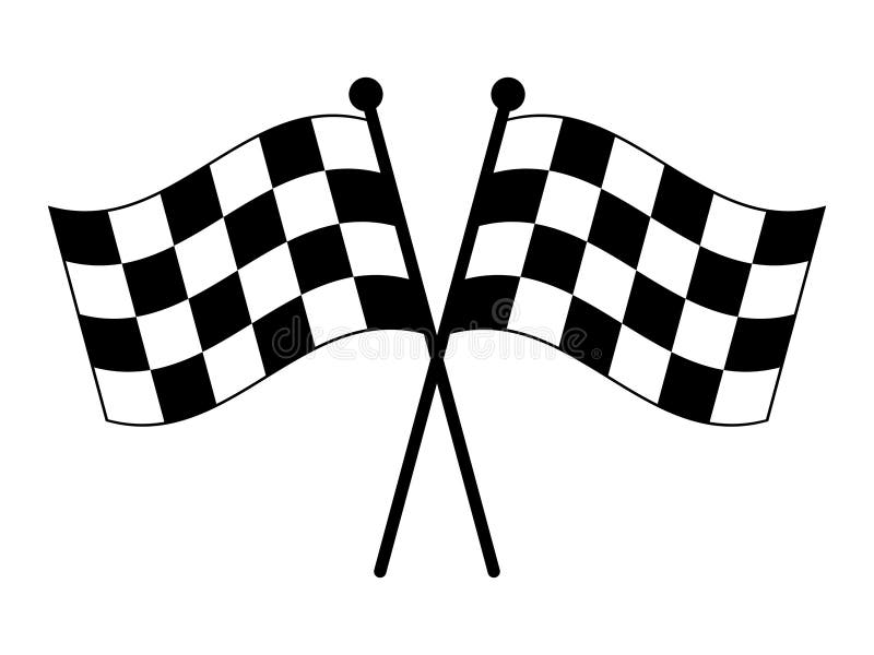 Double Crossed Checkered Racing Flag or Racing Start and Finish ...