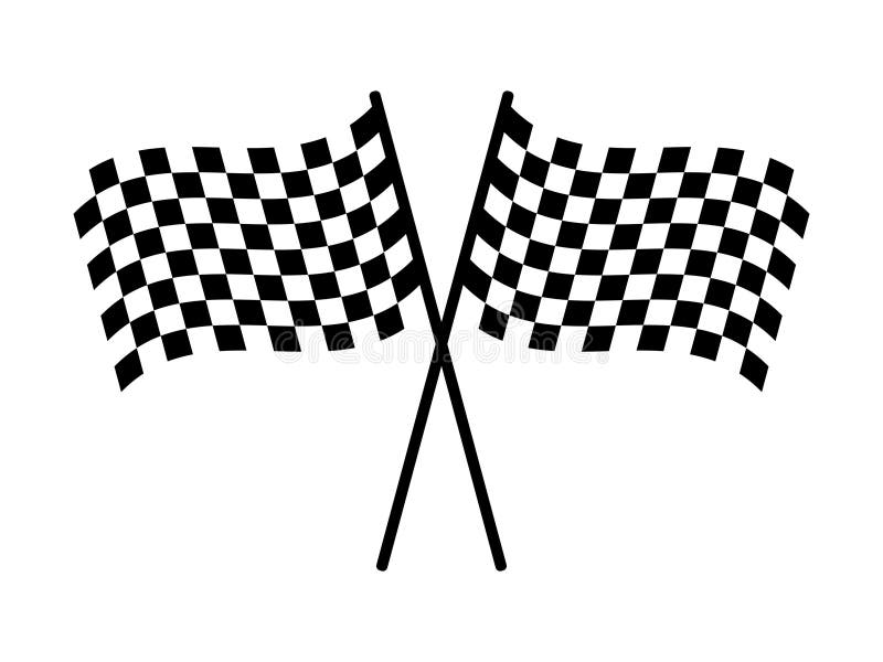 Double Crossed Checkered Racing Flag or Racing Start and Finish ...